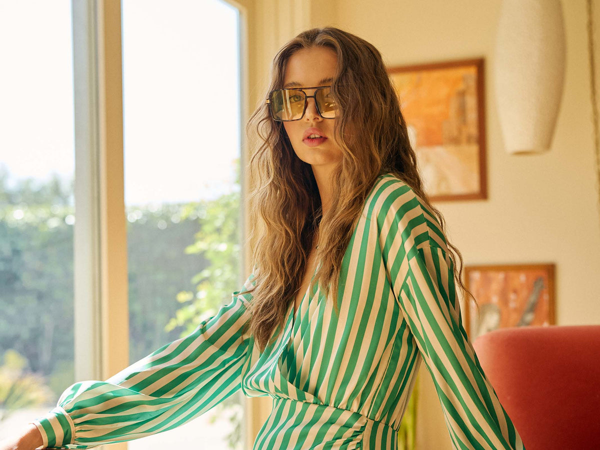 Grifti - Minimalistic skinny square aviator sunglasses – PopShady Eyewear